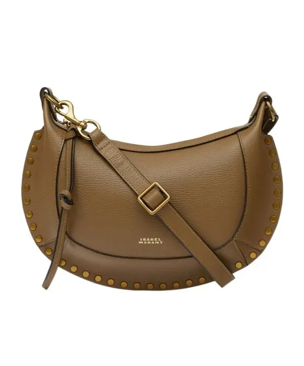 Isabel Marant Étoile Oskan Shoulder Bag With Studded Detailing - Khaki