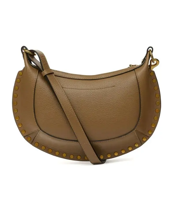 Isabel Marant Étoile Oskan Shoulder Bag With Studded Detailing - Khaki