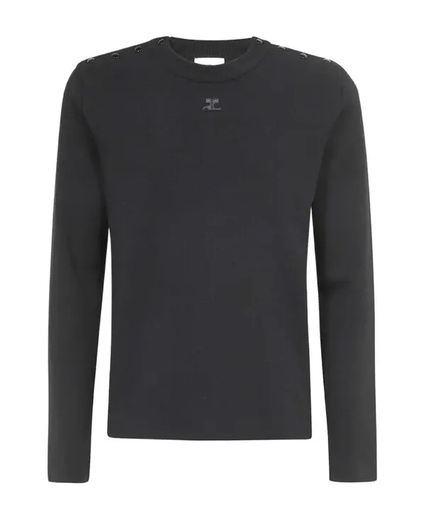COURREGES Logo-patch Buttoned Jumper