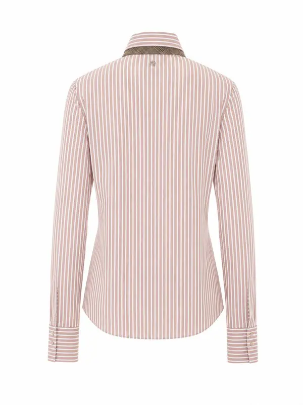 ANIYE BY Striped Shirt With Classic Collar And Curved Hem
