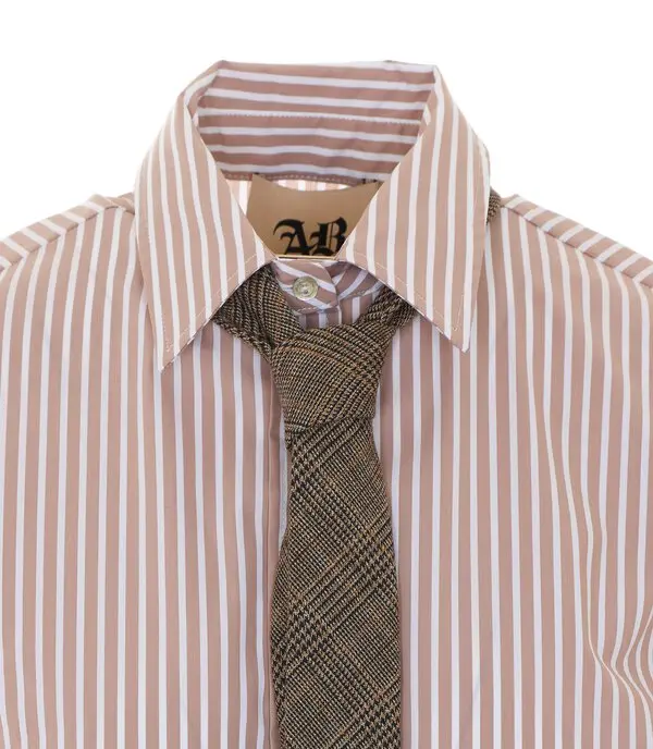 ANIYE BY Striped Shirt With Classic Collar And Curved Hem