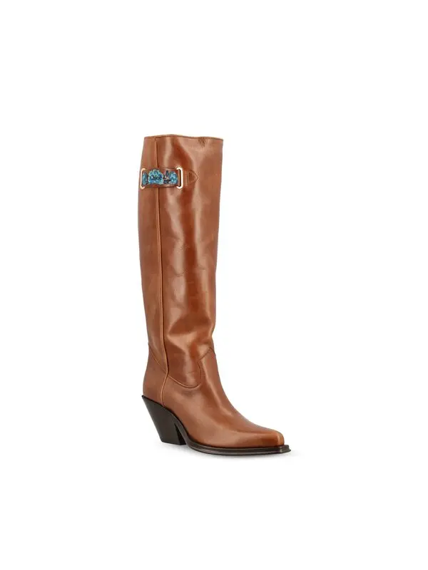 Chloé Azelan Logo Detailed Boots