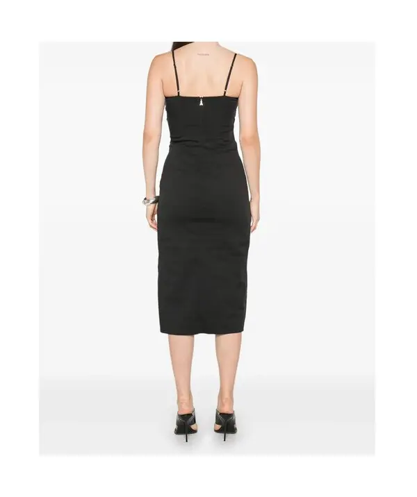 Patrizia Pepe Ruched Spaghetti-strap Midi Dress