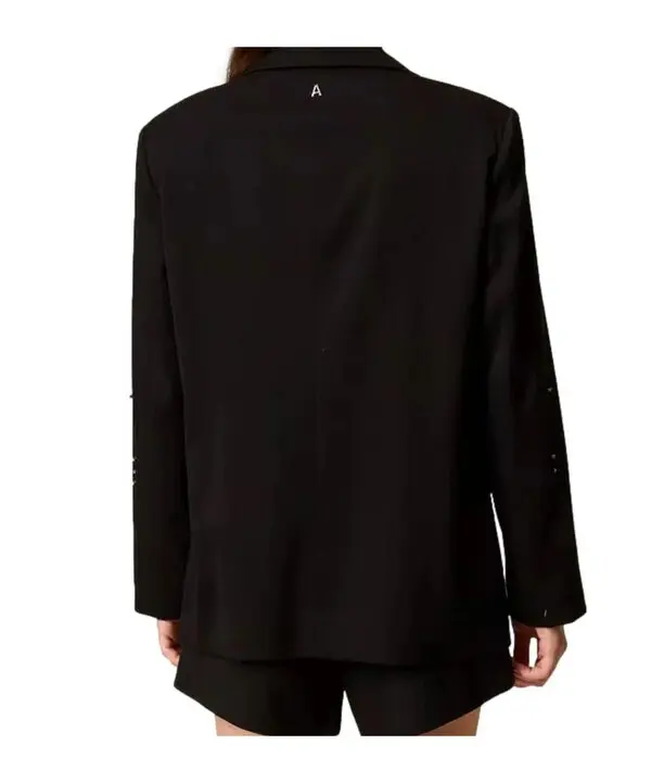 TWINSET Embellished Crystal Blazer