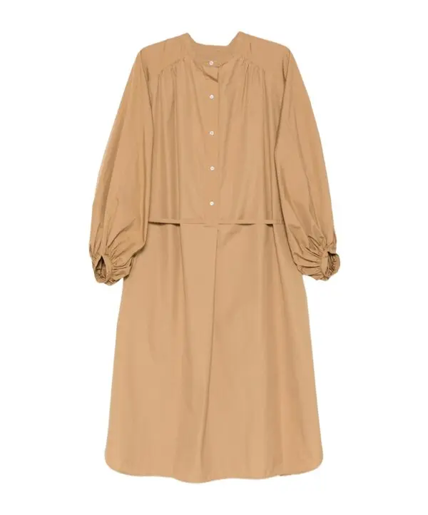 Loulou De Saison Vitti Belted Shirt Dress - Sand-colored