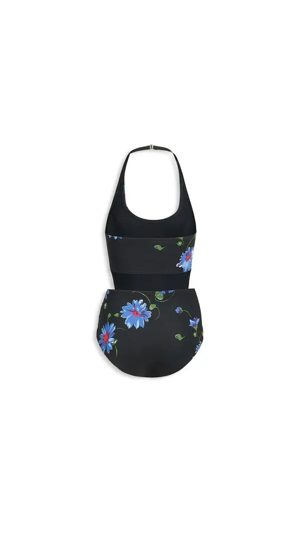 Alaïa Cut-out Floral One-piece Swimsuit