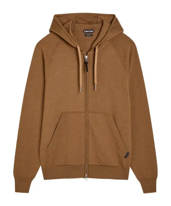TOM FORD Hooded Cashmere And Wool-blend Jumper