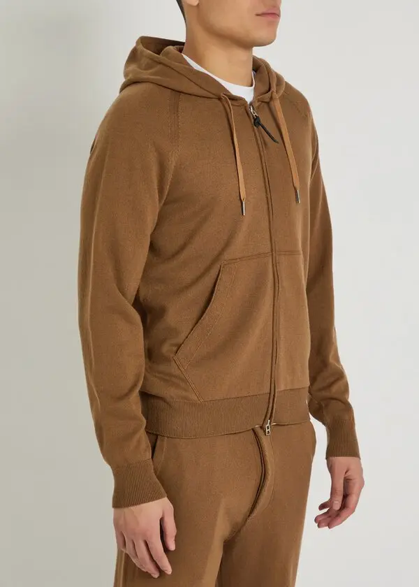 TOM FORD Hooded Cashmere And Wool-blend Jumper