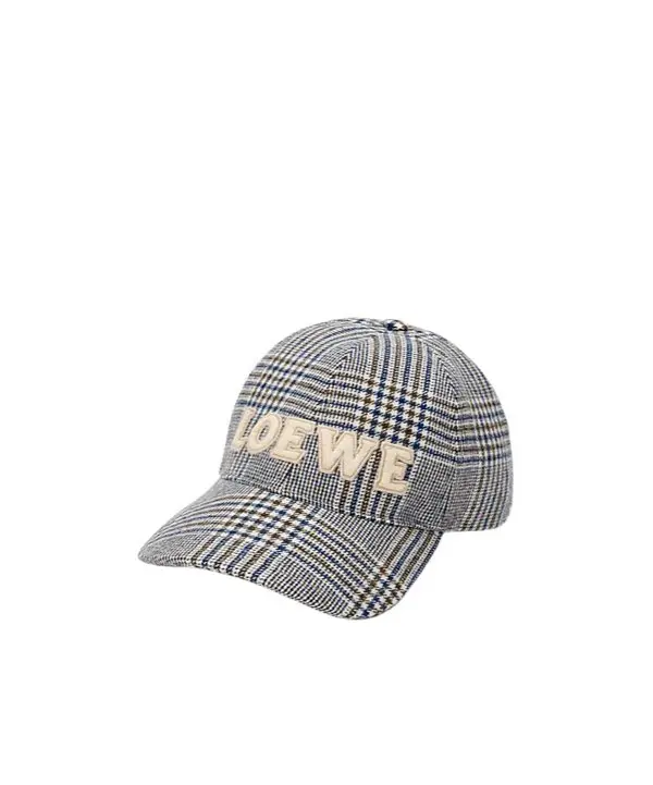 Loewe Cap In Wool - Blue/white