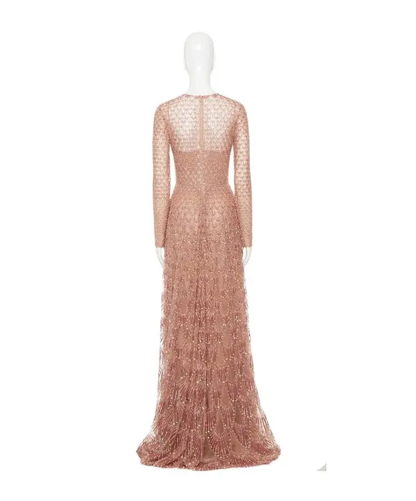Valentino Garavani Embellished Long-sleeved Gown