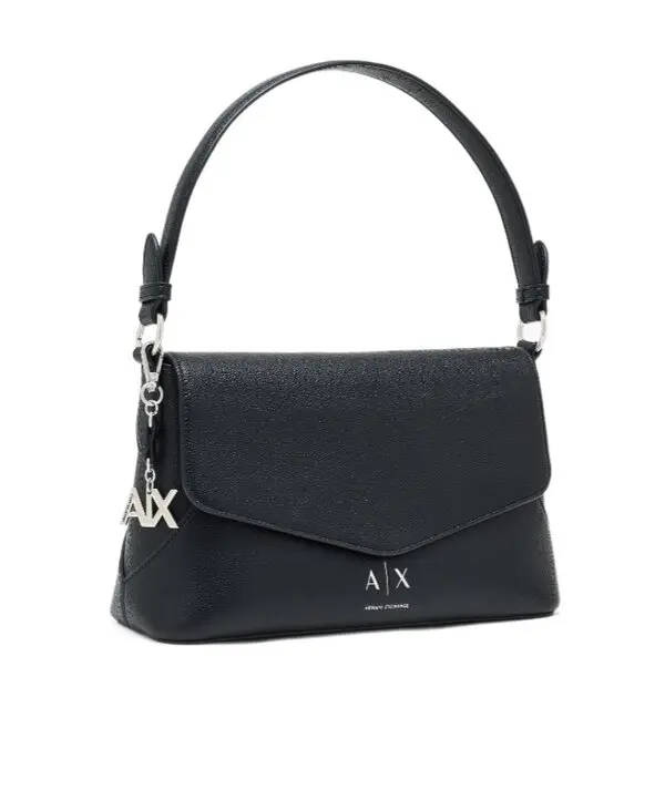 Armani Exchange Logo-plaque Pebbled Shoulder Bag