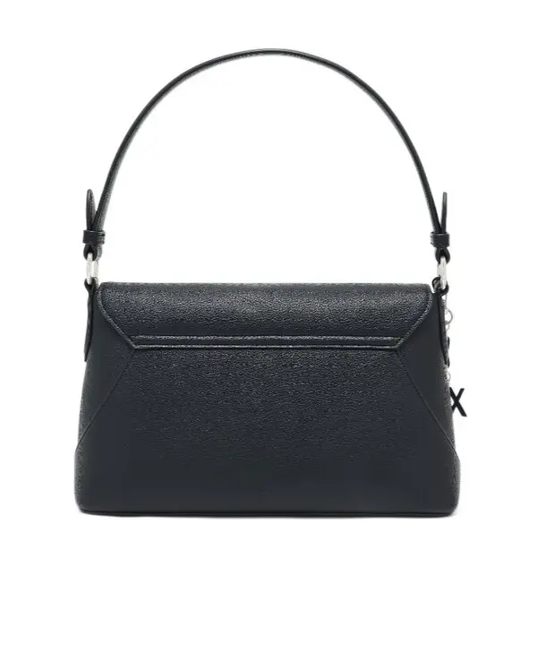 Armani Exchange Logo-plaque Pebbled Shoulder Bag