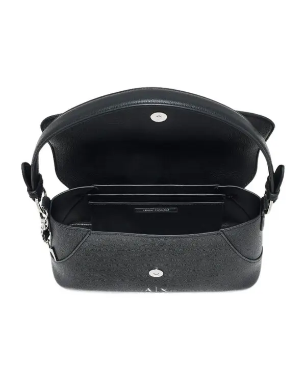 Armani Exchange Logo-plaque Pebbled Shoulder Bag