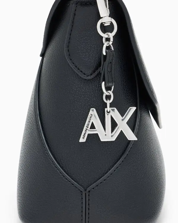 Armani Exchange Logo-plaque Pebbled Shoulder Bag