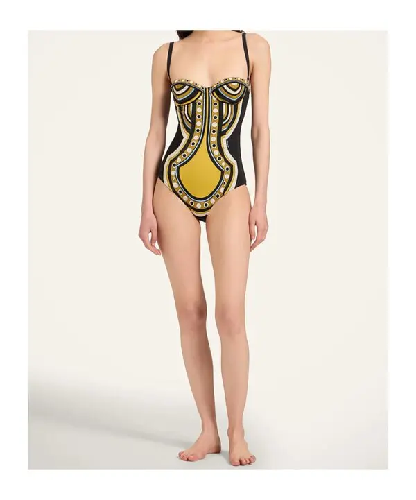 La DoubleJ Printed One-piece Swimsuit With Molded Cups
