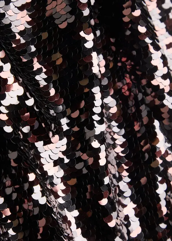 Staud Ciara Sequin-embellished Mesh Midi Skirt - Black