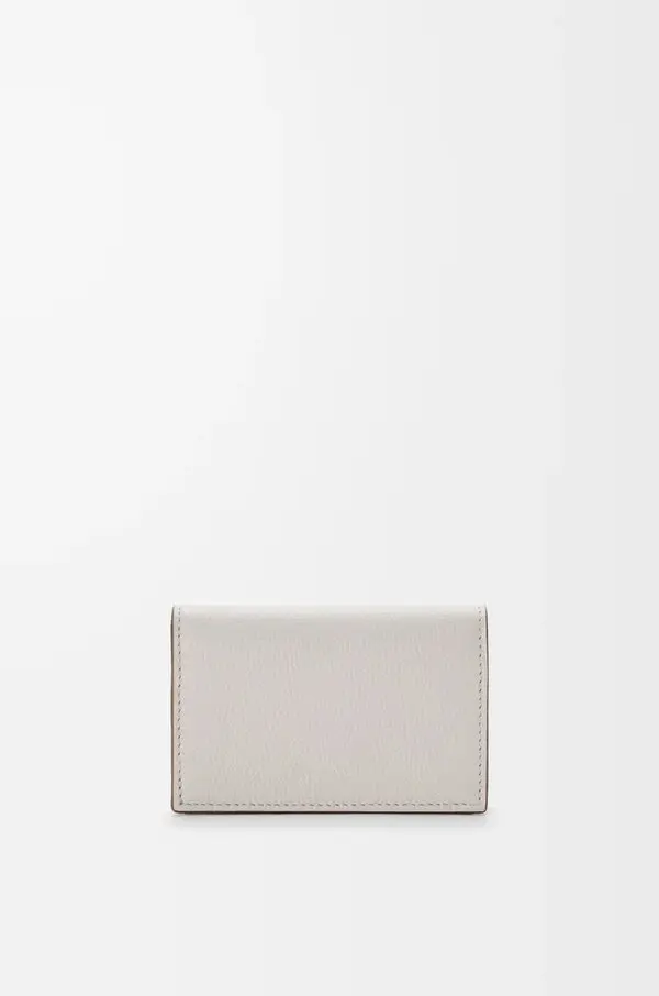 Loewe Anagram Business Cardholder In Pebble Grained Calfskin - Light Ghost Ash