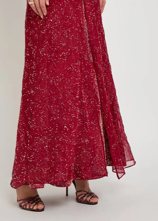 Rabanne Embellished Chiffon Maxi Dress