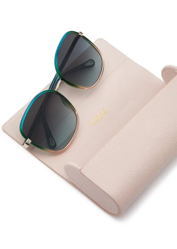 Chloé Two-tone Square-frame Sunglasses