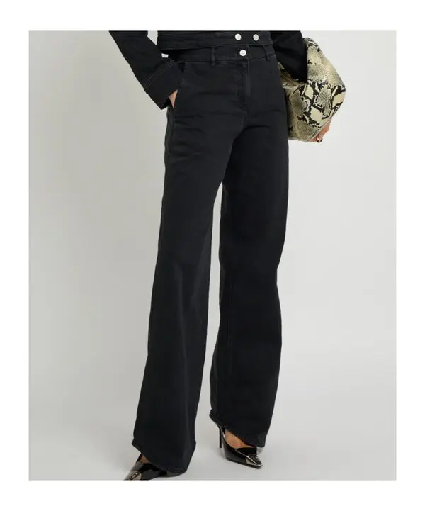 COURREGES Hammer Logo-embroidered Wide-leg Jeans