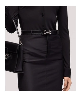 Gucci Thin Belt With Horsebit Buckle