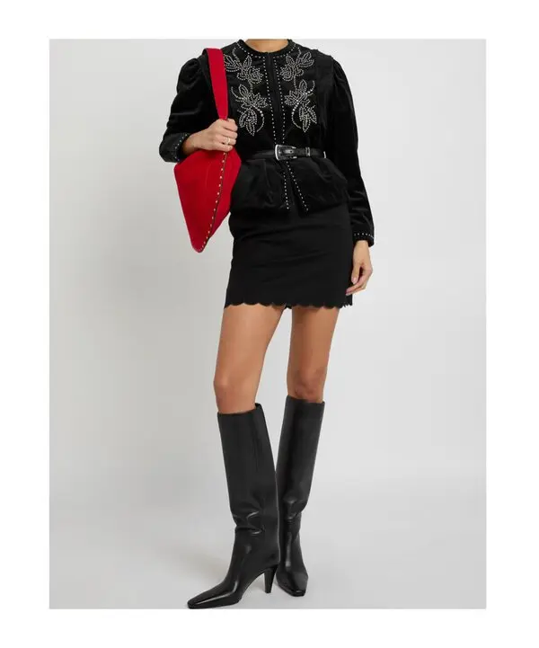 Isabel Marant Étoile Pietra Stud-embellished Velvet Jacket