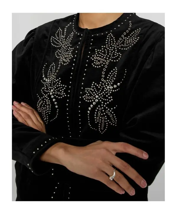 Isabel Marant Étoile Pietra Stud-embellished Velvet Jacket