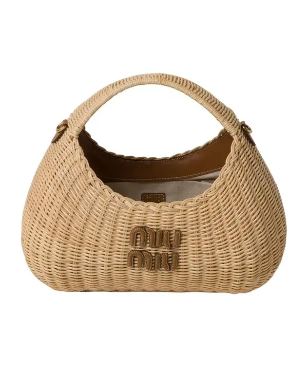 Miu Miu Wander Wicker Handbag