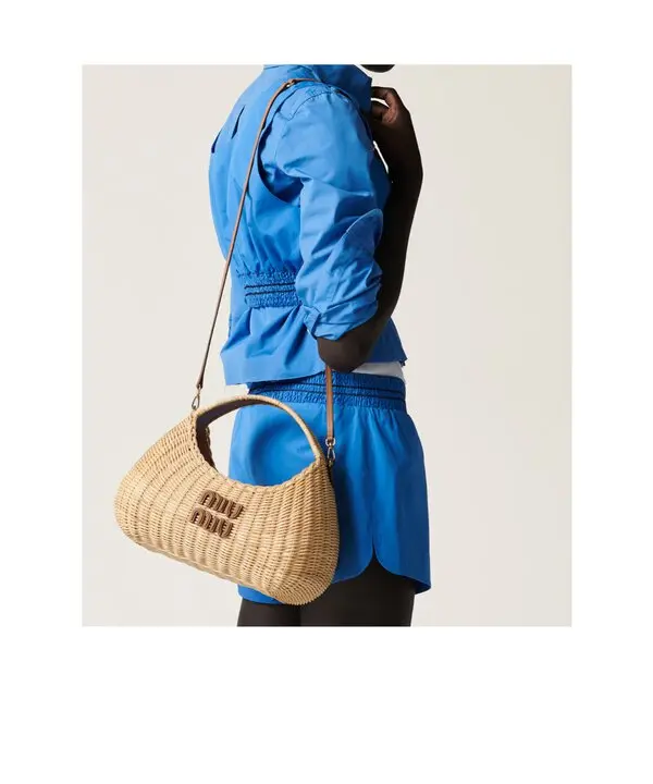 Miu Miu Wander Wicker Handbag