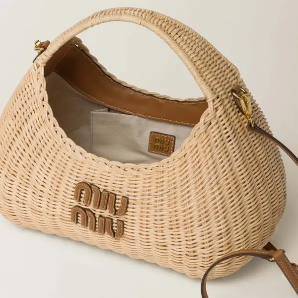 Miu Miu Wander Wicker Handbag