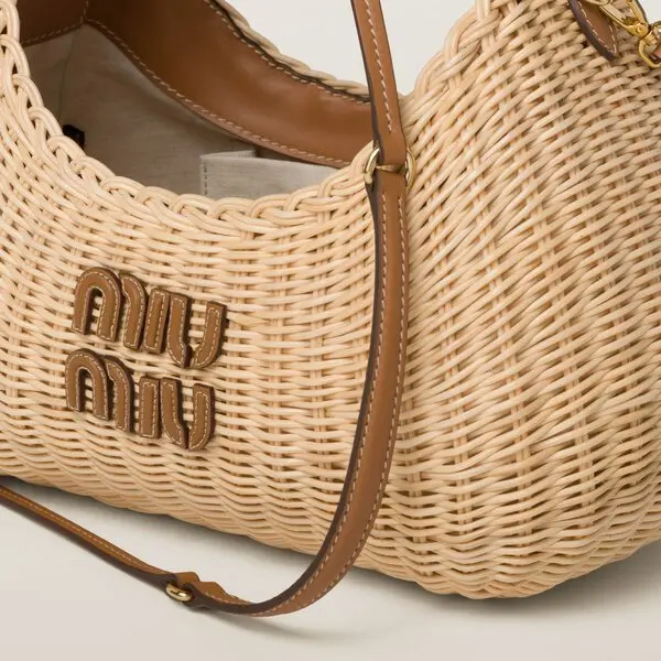 Miu Miu Wander Wicker Handbag