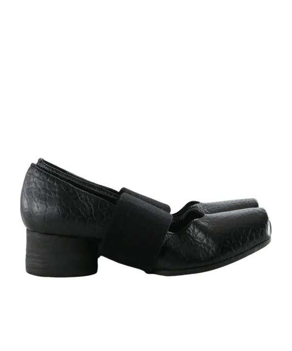 UMA WANG Square-toe Ballet Flats With Decorative Strap - Black