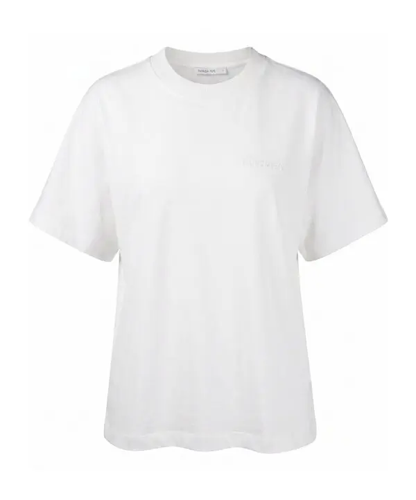 Patrizia Pepe Logo-embroidered Wide-sleeve T-shirt - White