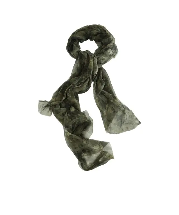 UMA WANG Printed Silk Scarf - Green/grey