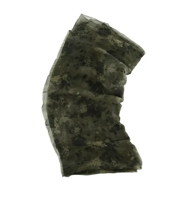 UMA WANG Printed Silk Scarf - Green/grey