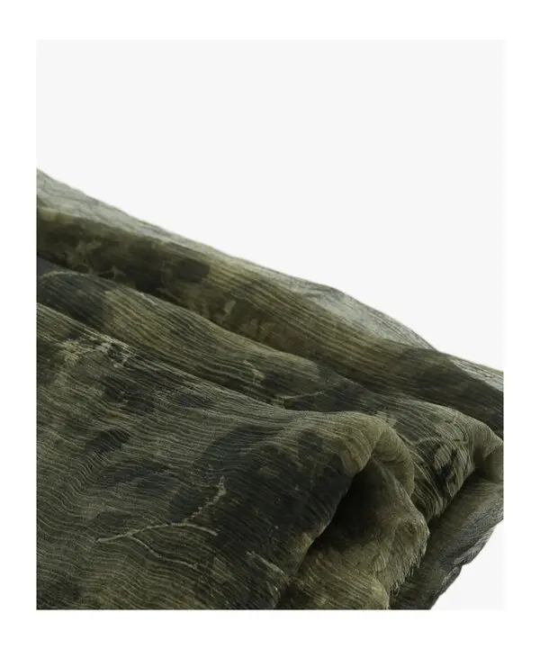 UMA WANG Printed Silk Scarf - Green/grey
