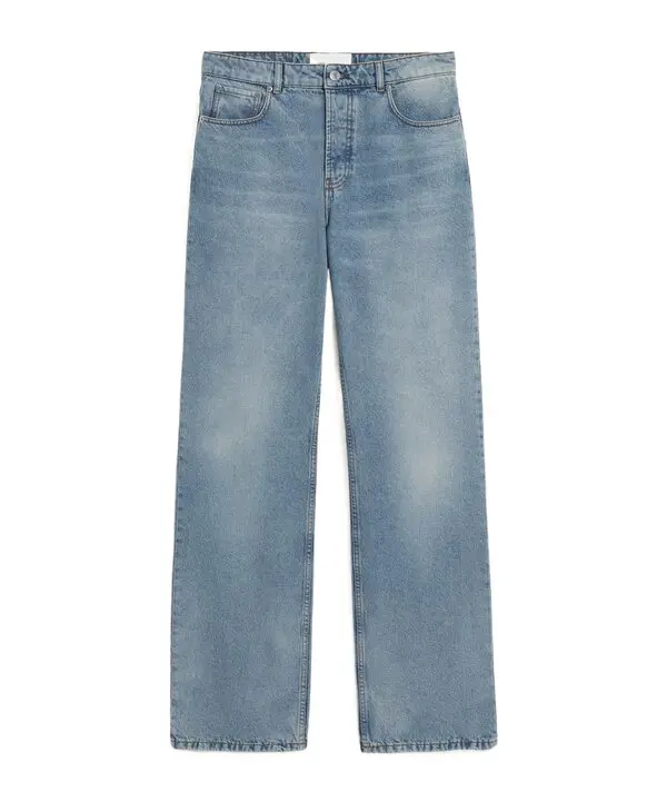 AMI Paris Blue Large-fit Cotton Jeans