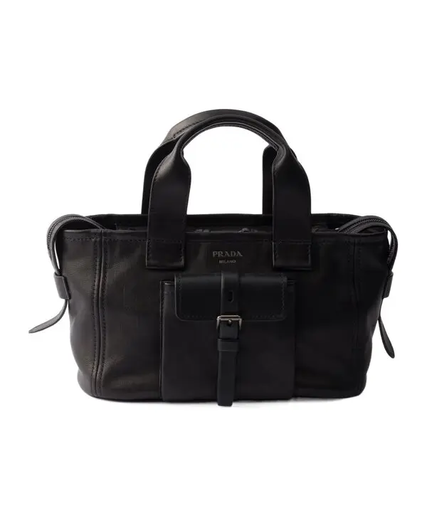 Prada Route Medium Leather Tote Bag