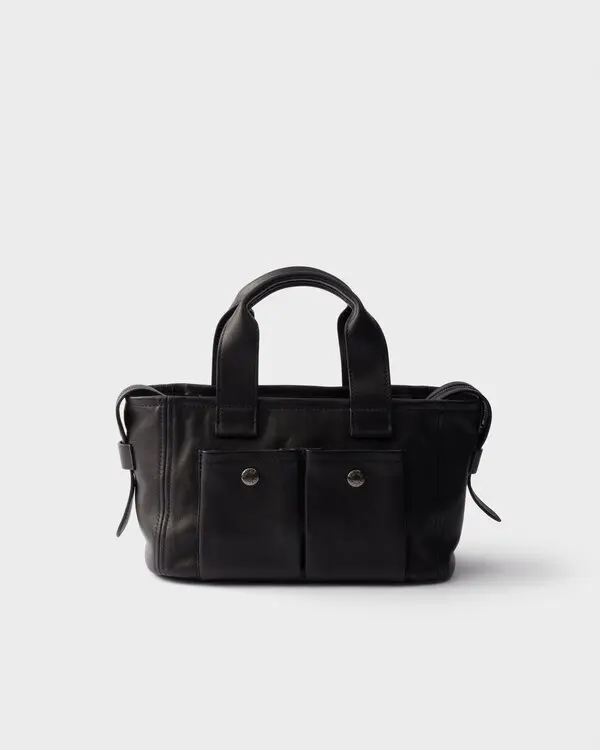 Prada Route Medium Leather Tote Bag
