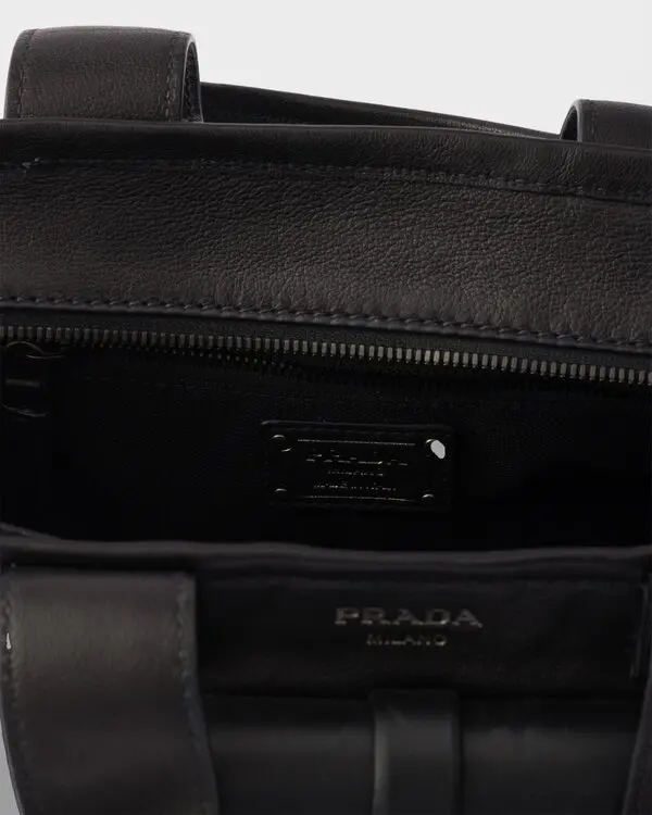 Prada Route Medium Leather Tote Bag
