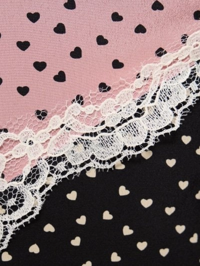Alessandra Rich Heart Printed Dress