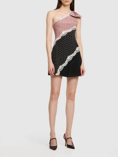 Alessandra Rich Heart Printed Dress