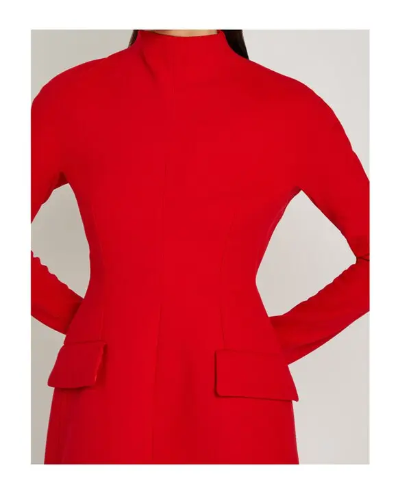 Sportmax Tefrite Darted High-neck Crepe Mini Dress