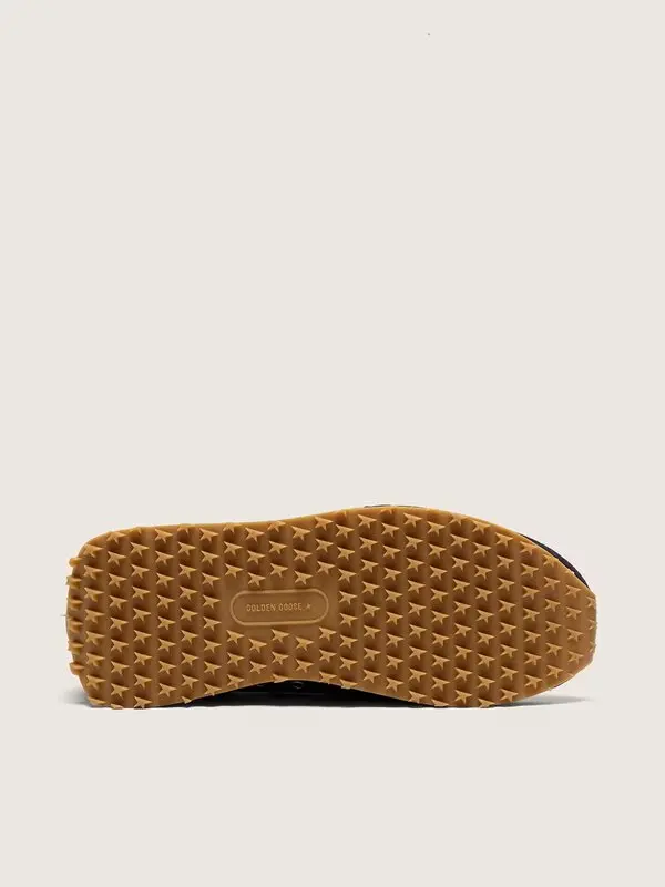 GOLDEN GOOSE Marathon Low-top Sneakers With Star Pattern - Navy Blue