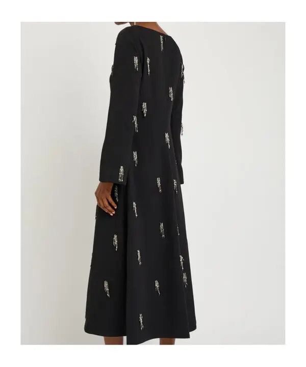 Simkhai Coretta Embellished Crepe Midi Dress