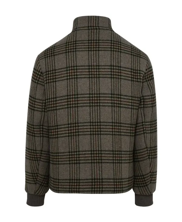 Etro Logo Embroidered Checked Zipped Jacket