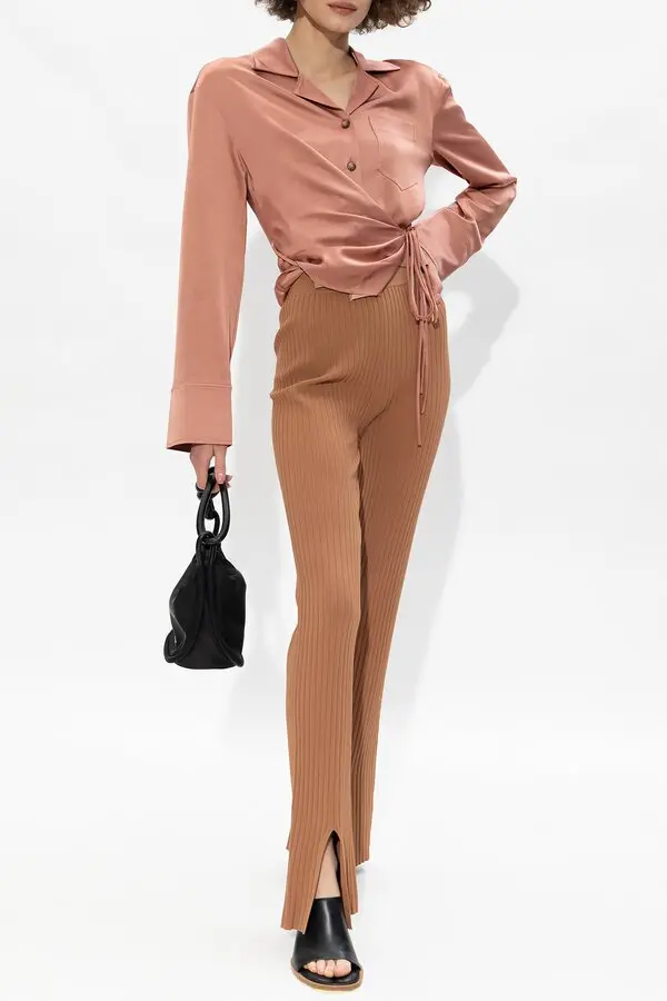 Nanushka High-waist Front-slit Leggings