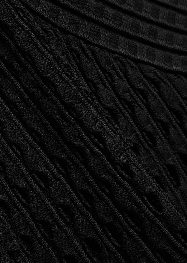 Simkhai Jenna Textured Knit Mini Dress - Black