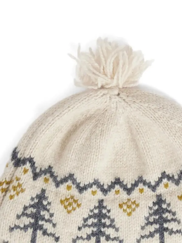 Bonpoint Fair Isle Knit Pom-pom Beanie