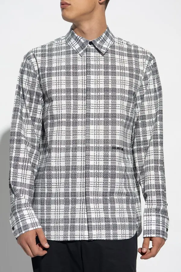 Helmut Lang Plaid Long-sleeved Shirt